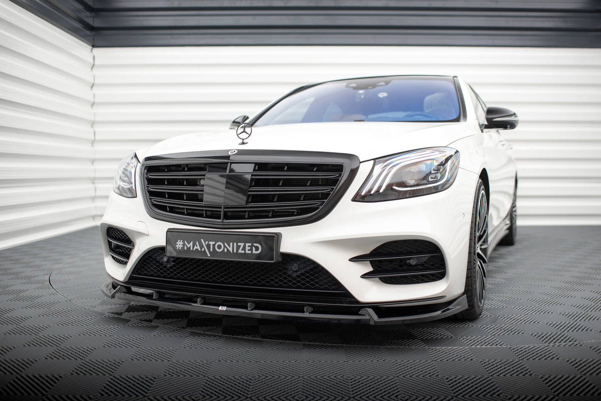 Maxton Design - Front Splitter V.2 Mercedes Benz S-Class AMG-Line W222 ...