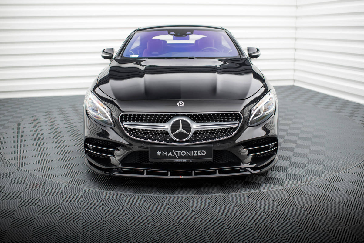 Maxton Design - Front Splitter V.2 Mercedes Benz S-Class AMG-Line Coupe ...