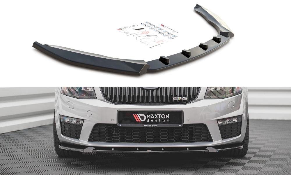 Maxton Design - Front Splitter V.3 Skoda Octavia RS MK3 Hatchback ...
