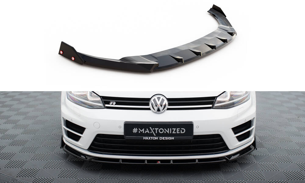 Maxton Design - Front Splitter V.5 + Flaps Volkswagen Golf R / R-Line ...