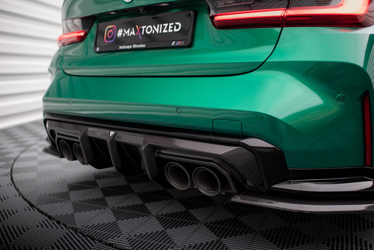Maxton Design - Carbon Fiber Rear Diffuser BMW M3 Sedan G80 / M3 ...