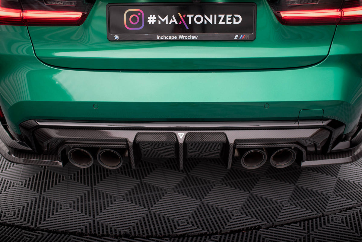 Maxton Design - Carbon Fiber Rear Diffuser BMW M3 Sedan G80 / M3 ...