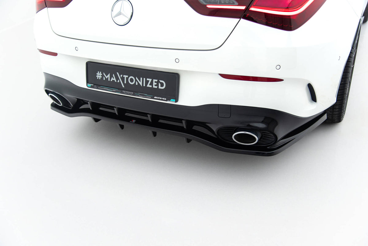Maxton Design - Rear Splitter (with Vertical Bars) Mercedes Benz CLA35 ...