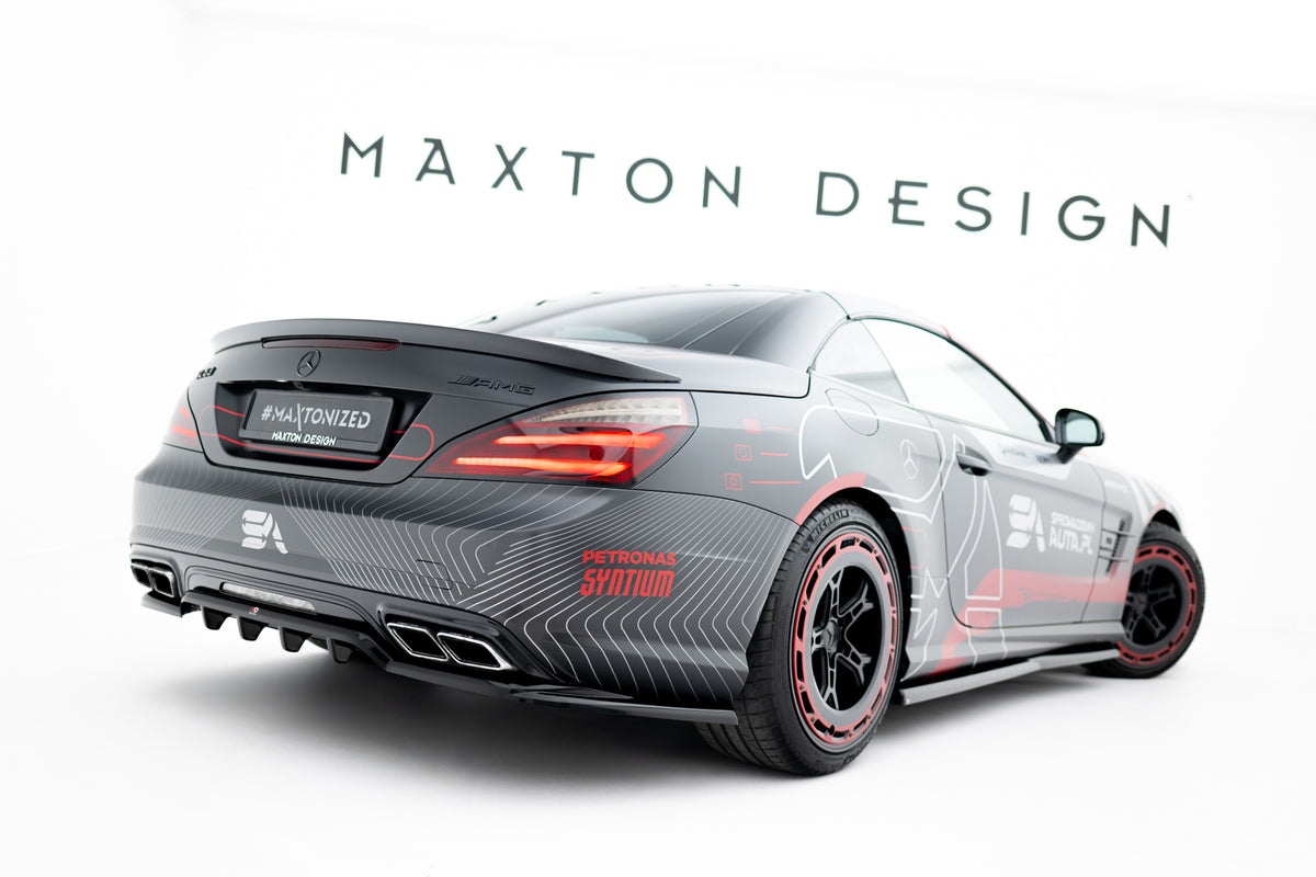 Maxton Design - Rear Splitter (with Vertical Bars) Mercedes Benz SL63 ...