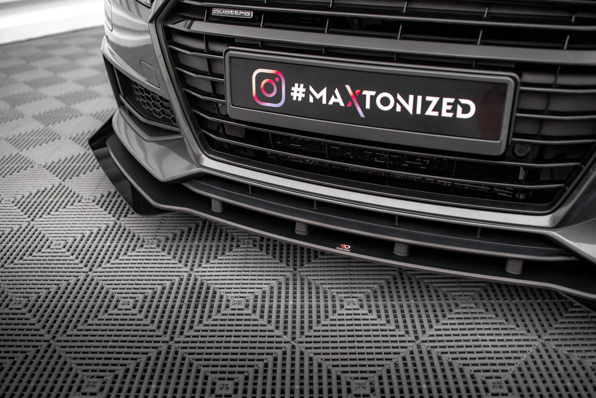 Maxton Design - Street Pro Front Splitter + Flaps Audi TT S-Line / TTS ...