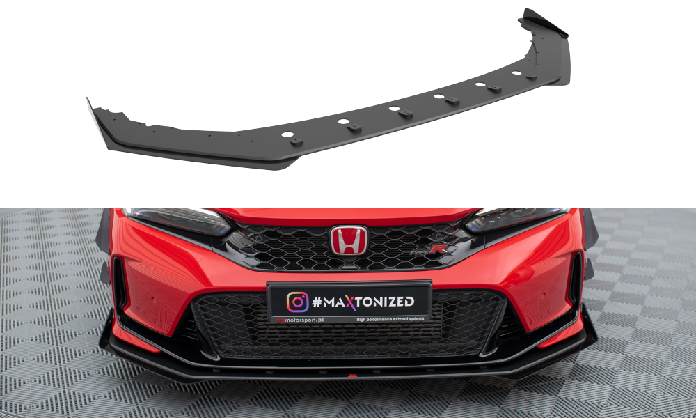 Maxton Design - Street Pro Front Splitter + Flaps Honda Civic Type R ...