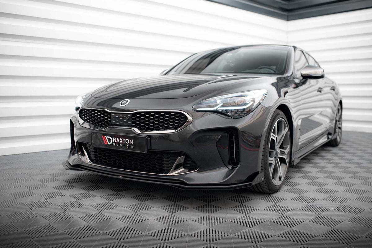 Maxton Design - Street Pro Front Splitter + Flaps Kia Stinger GT / GT ...