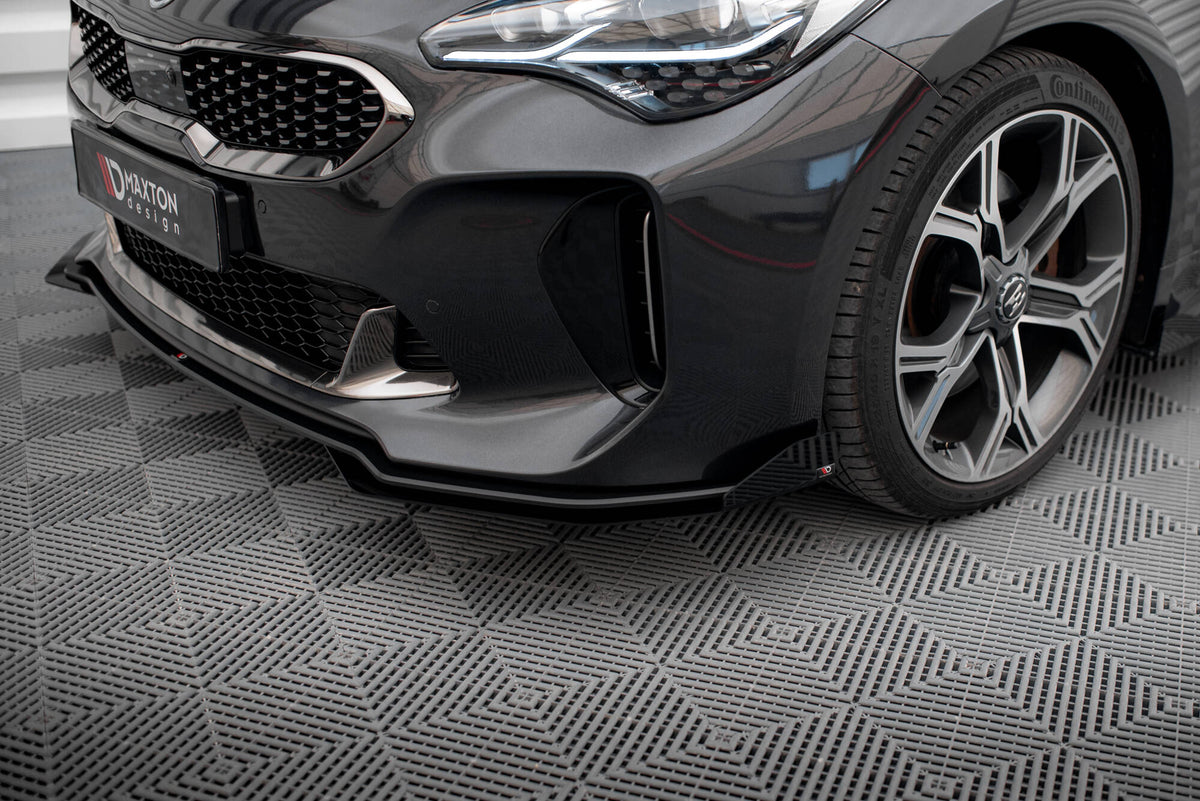 Maxton Design - Street Pro Front Splitter + Flaps Kia Stinger GT / GT ...
