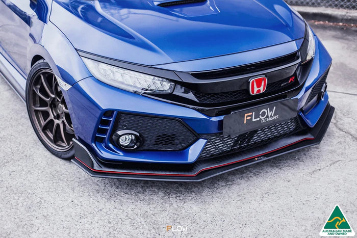 Flow Designs - Front Splitter Honda Civic Type R FK8 | Royal Body Kits