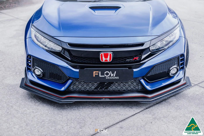 Flow Designs - Front Splitter Honda Civic Type R FK8 | Royal Body Kits