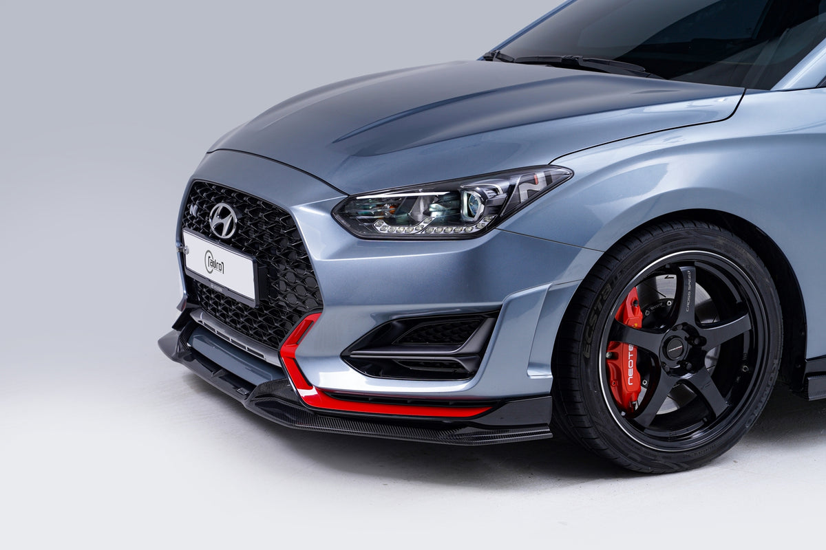 Adro - Carbon Fiber Front Lip V.2 Type B Hyundai Veloster N | Royal ...