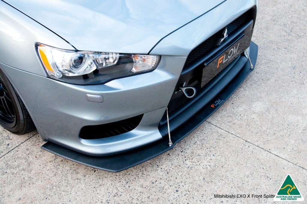 Flow Designs - Front Splitter V.2 Mitsubishi Lancer Evolution X | Royal ...
