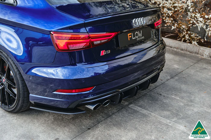 Flow Designs - Rear Splitters Audi S3 8V Sedan (Facelift) | Royal Body Kits