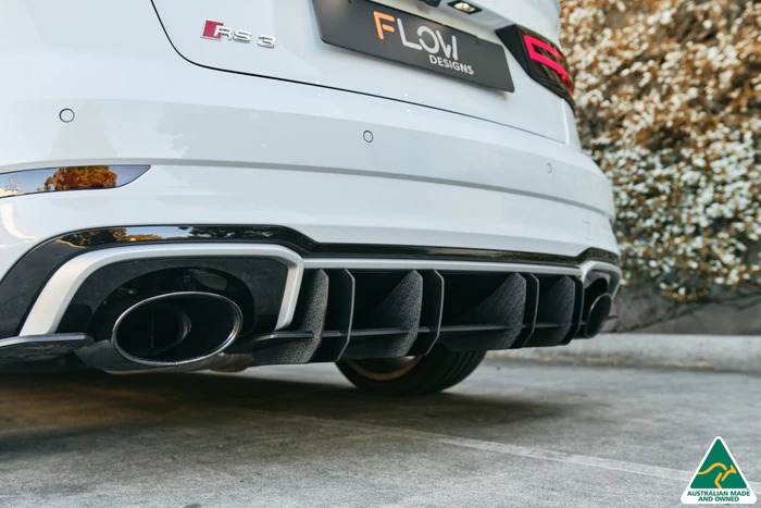 Flow Designs - Rear Diffuser Audi RS3 8V Sedan (Facelift) | Royal Body Kits