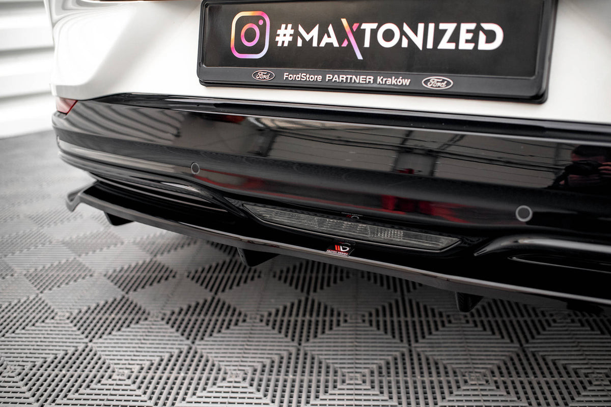 Maxton Design - Central Rear Splitter (With Vertical Bars) Ford Mustang ...