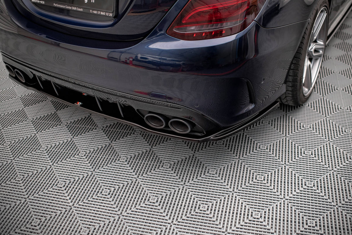 Maxton Design - Central Rear Splitter (with Vertical Bars) Mercedes ...