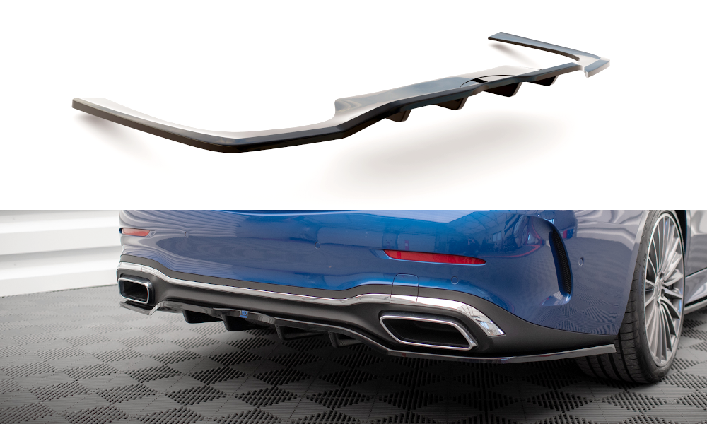 Maxton Design - Central Rear Splitter (with Vertical Bars) Mercedes ...