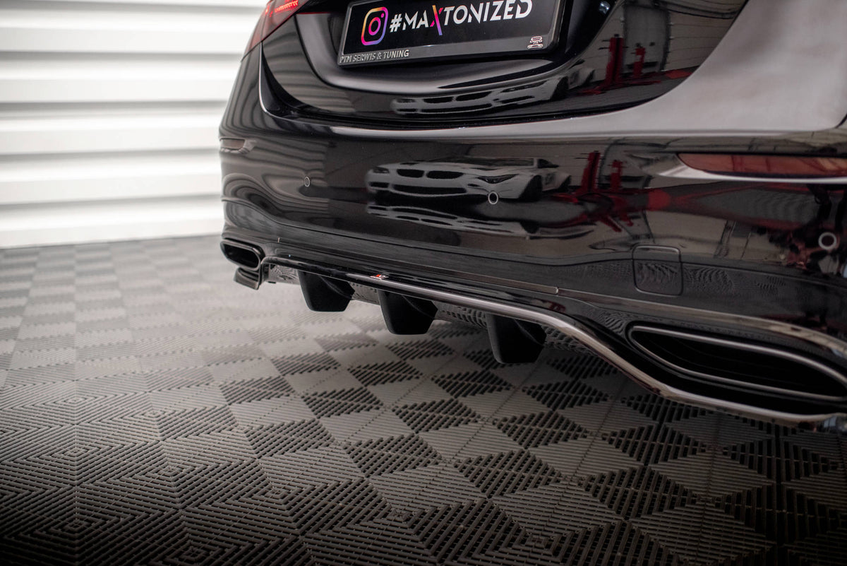 Maxton Design - Central Rear Splitter (with Vertical Bars) Mercedes ...