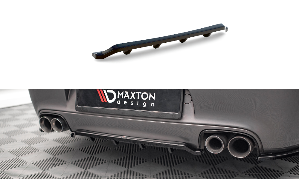 Maxton Design - Central Rear Splitter (with Vertical Bars) Porsche 911 ...