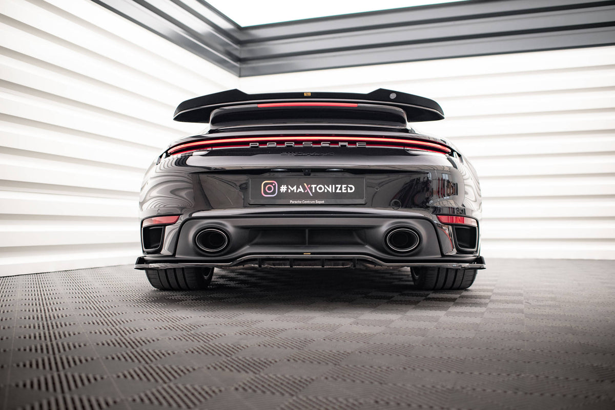 Maxton Design - Central Rear Splitter (with Vertical Bars) Porsche 911 ...