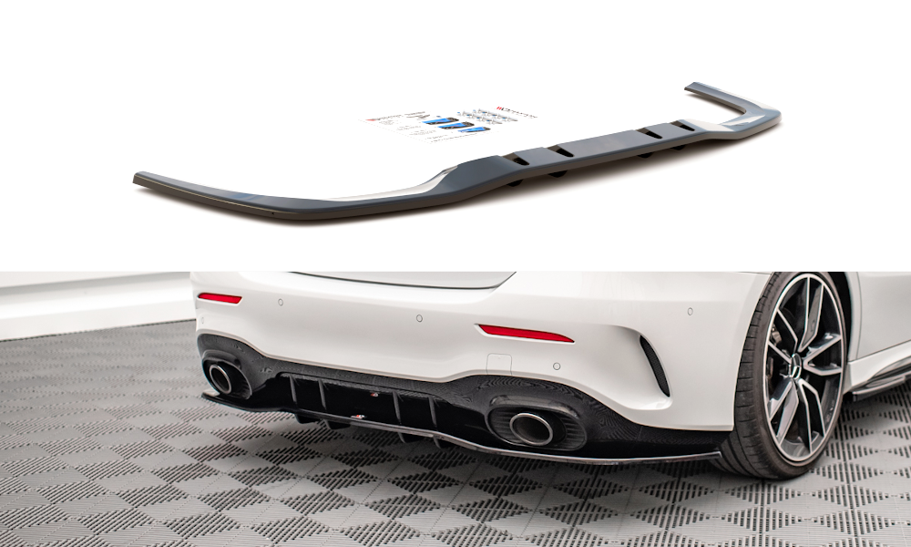 Maxton Design - Central Rear Splitter (With Vertical Bars) V.1 Mercedes ...