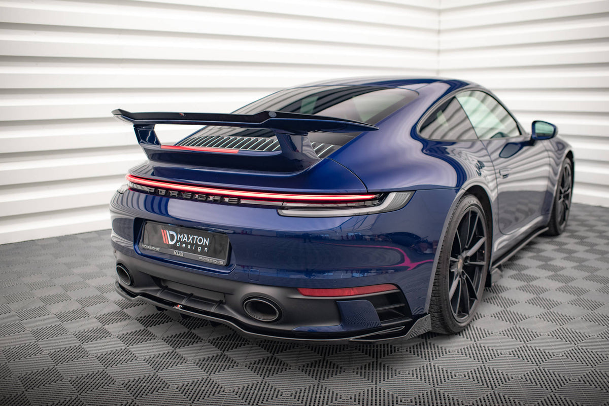 Maxton Design - Central Rear Splitter (with Vertical Bars) V.2 Porsche ...