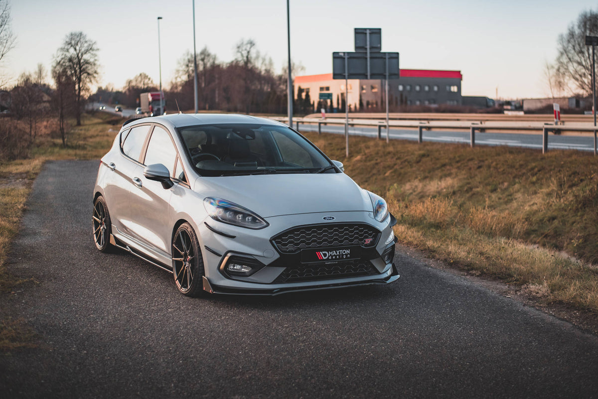 Maxton Design - Front Splitter + Flaps V.4 Ford Fiesta ST / ST-Line MK8 ...