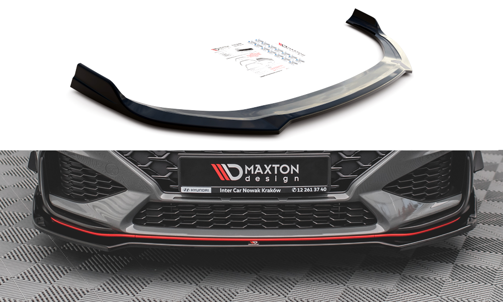 Maxton Design - Front Splitter V.3 Hyundai I30N MK3 Facelift Hatchback ...