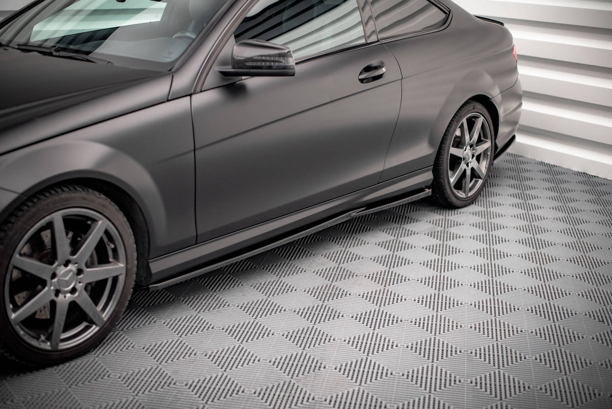 Maxton Design - Side Skirts Diffusers Mercedes Benz C-Class Coupe/Sedan ...