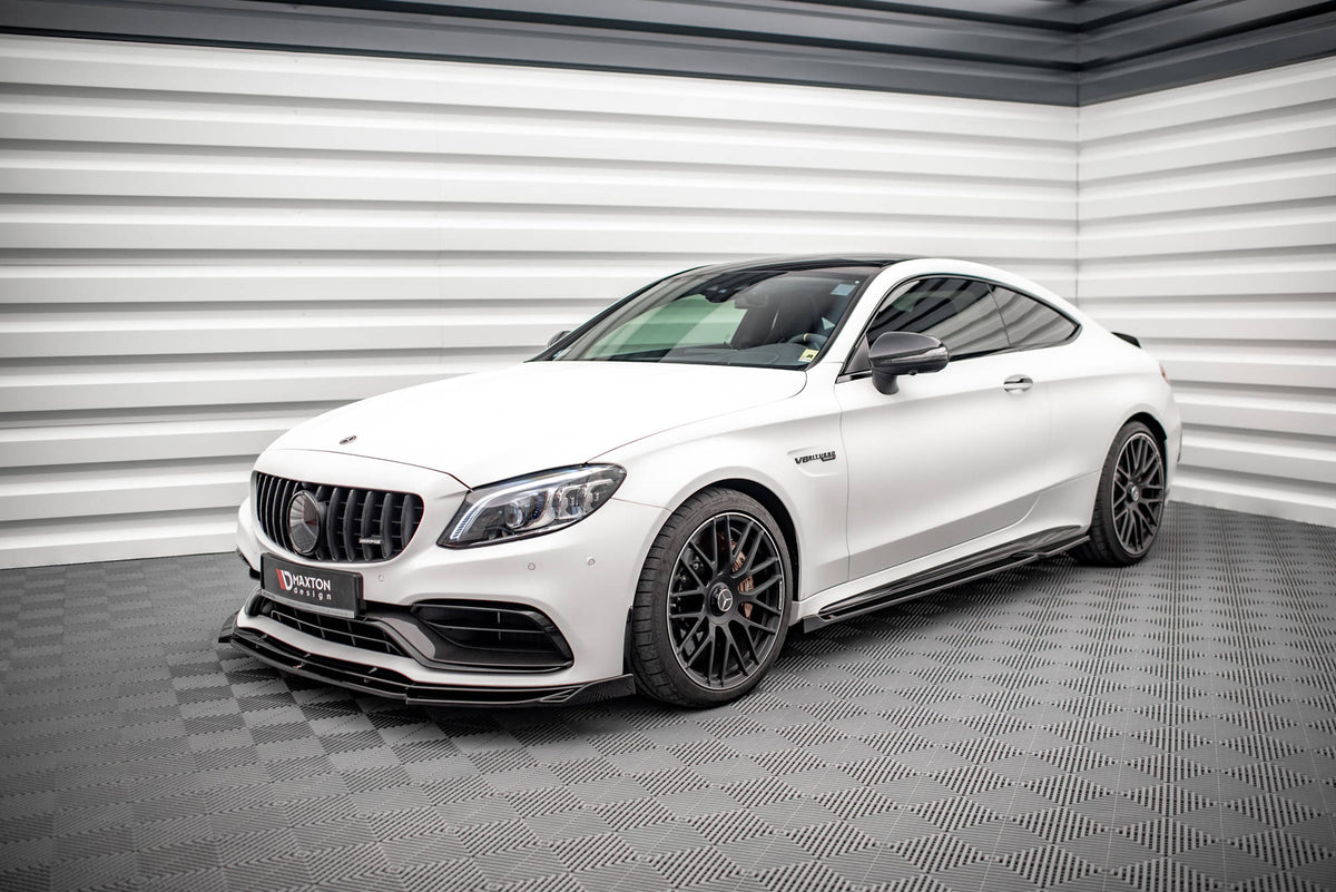 Maxton Design - Side Skirts Diffusers V.2 Mercedes Benz C63 AMG Coupe ...