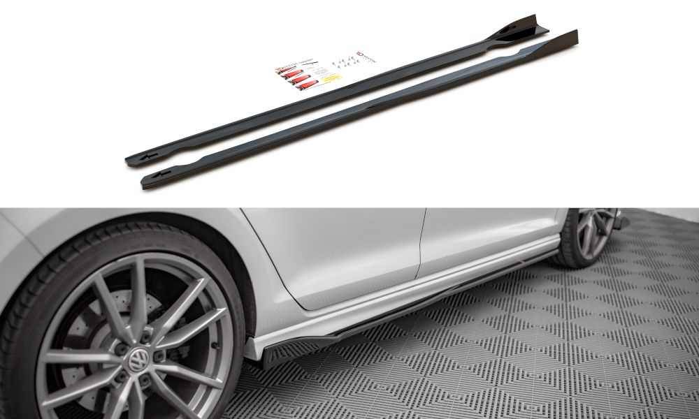 Maxton Design - Side Skirts Diffusers V.2 Volkswagen Golf R MK7 | Royal ...