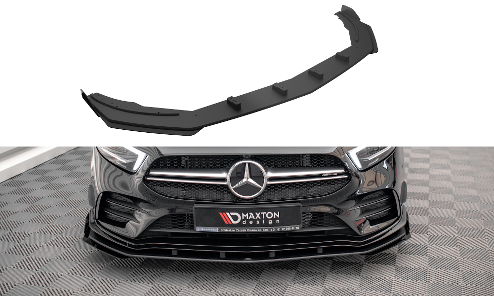 Maxton Design - Street Pro Front Splitter + Flaps Mercedes A35 AMG ...