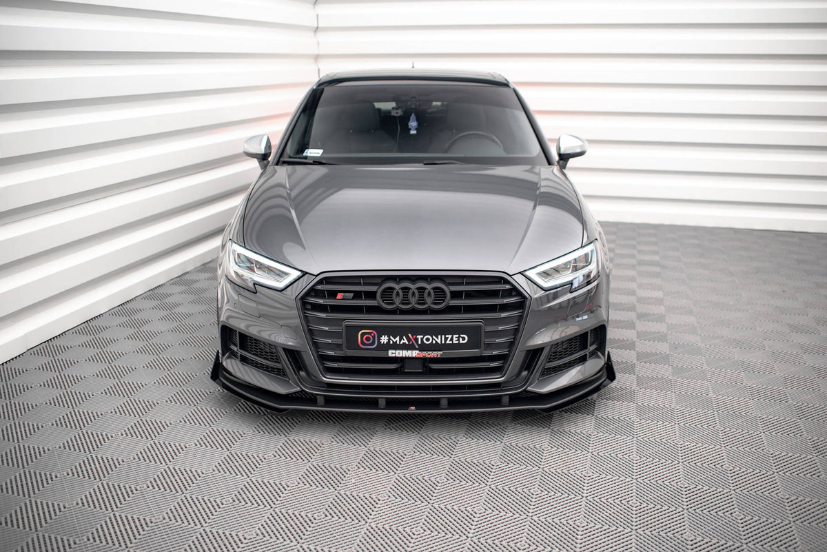 Maxton Design - Street Pro Front Splitter V.1 + Flaps Audi S3 & A3 S ...