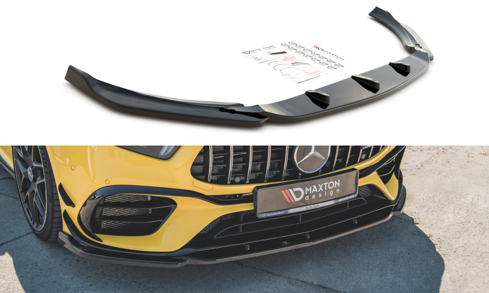 Maxton Design - Front Splitter V.2 Mercedes Benz A45 S AMG Aero Pack ...