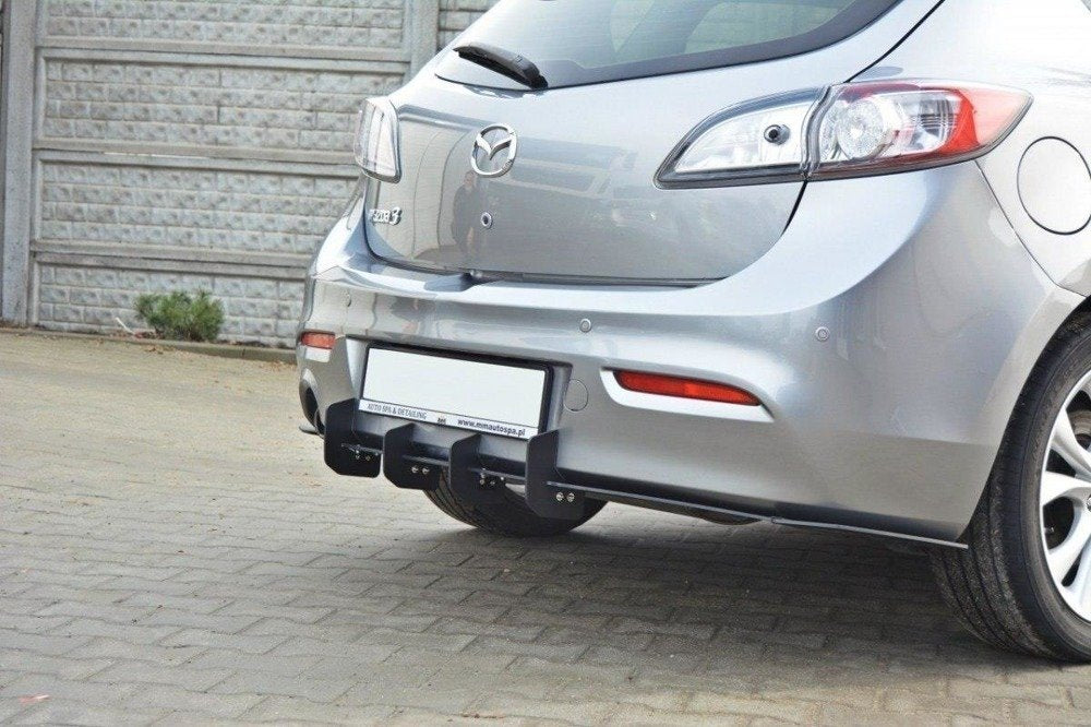 Maxton Design - Rear Diffuser + Side Splitters Mazda 3 MK2 Sport (Pre ...