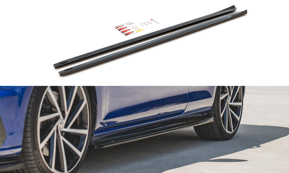 Maxton Design - Side Skirts Diffusers V.4 Volkswagen Golf R / R-Line ...